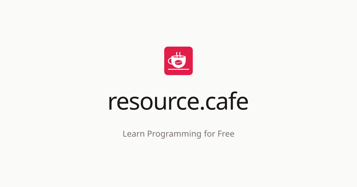 Learn Programming for Free | Best Free Coding Resources & Tutorials | resource.cafe